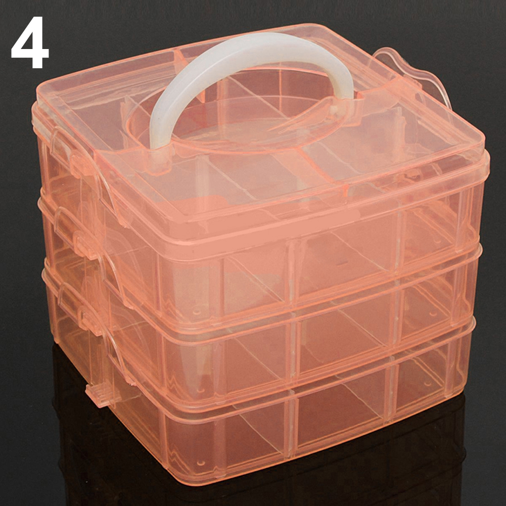 Visland 3-Tier Transparent Adjustable Stackable Compartment Slot ...