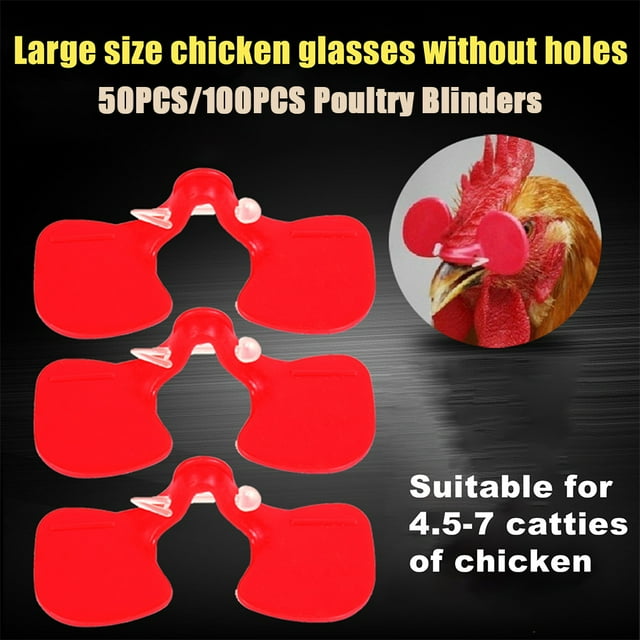 Visland 50/100PCS Poultry Pinless Plastic Anti Pecking Painless Poultry ...