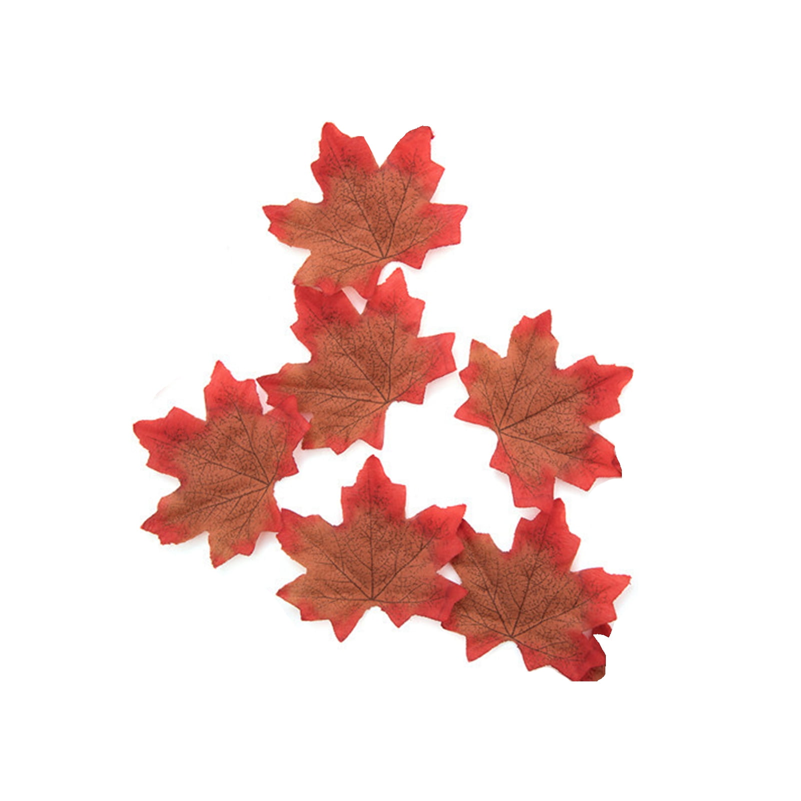 Visland 50 Pieces Artificial Autumn Maple Leaves Mixed Fall Colored ...