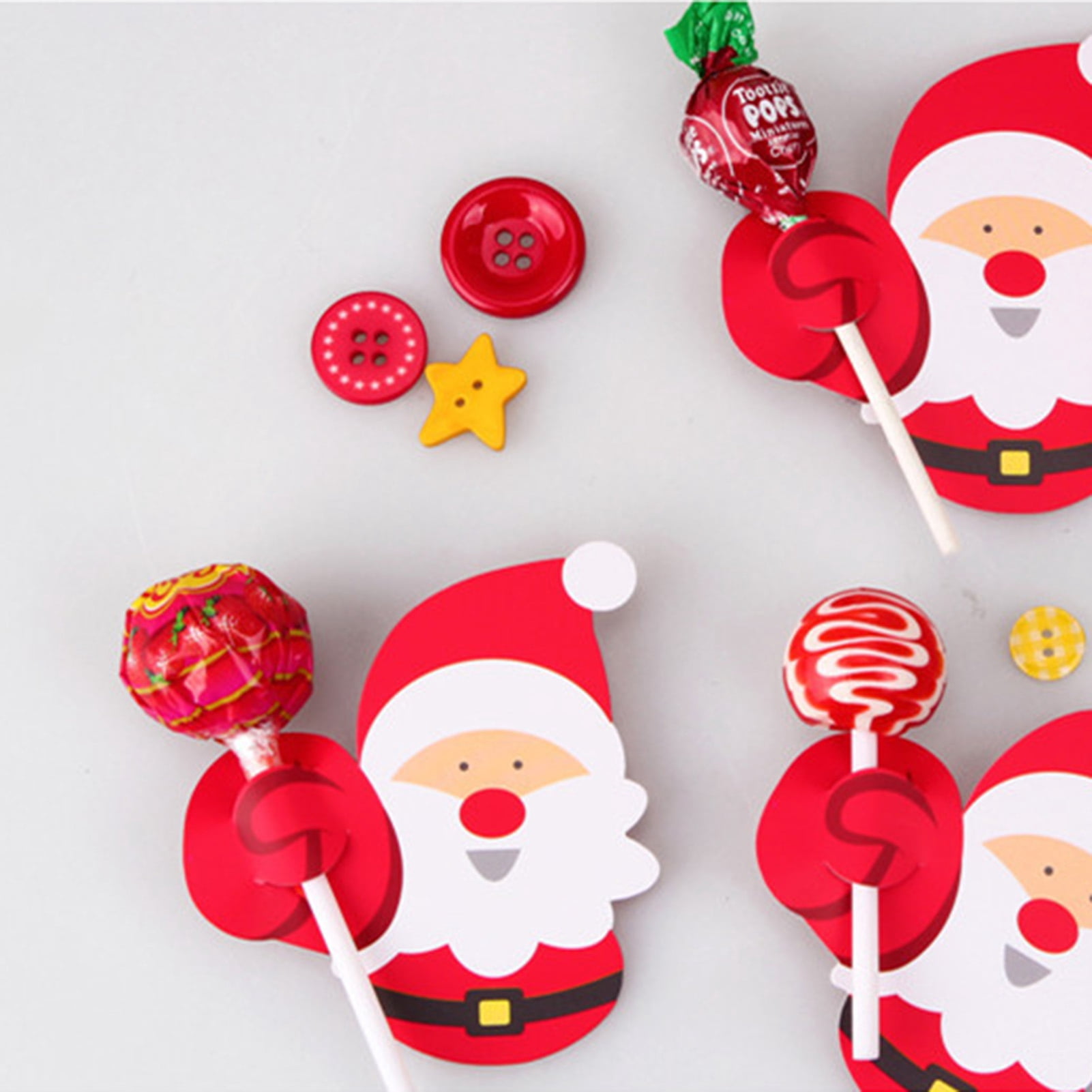Visland 50Pcs Lollipop Card Stocks Cartoon Decorative Lollipop Package ...