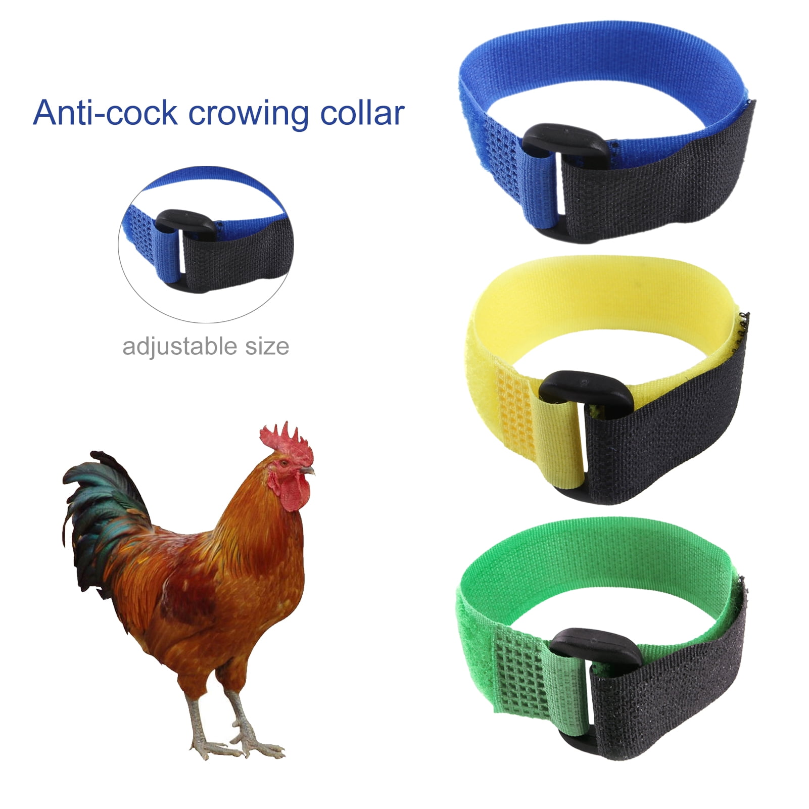 Visland 6 Pieces Large Rooster Collar Crow Collar,Anti Crow Noise Neck ...