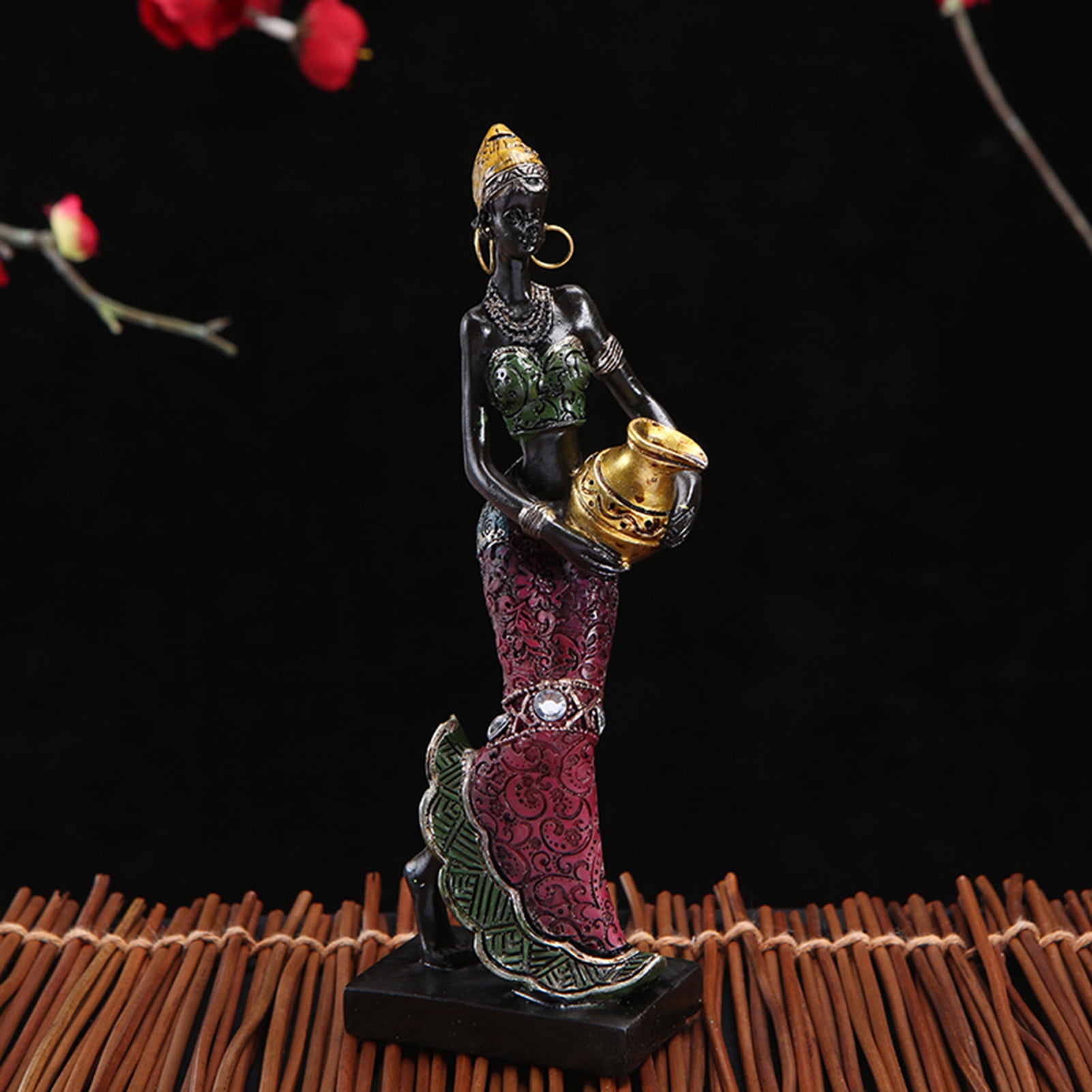 Visland African Statue Eye-catching Compact Creative African Dancing ...