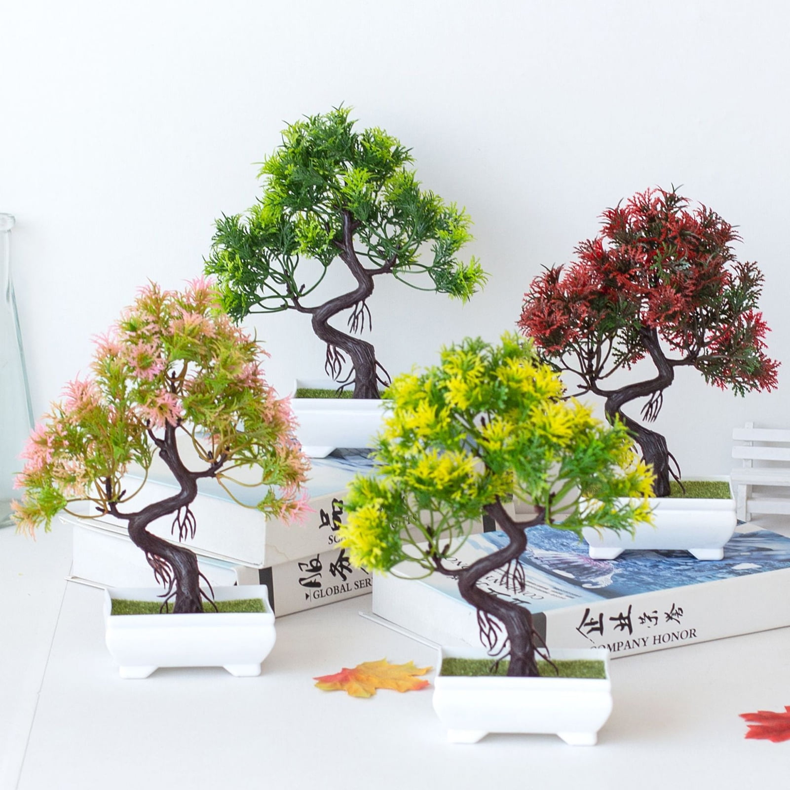 Visland Artificial Bonsai Tree-Fake Plant in Pot Artificial Plants,Faux ...