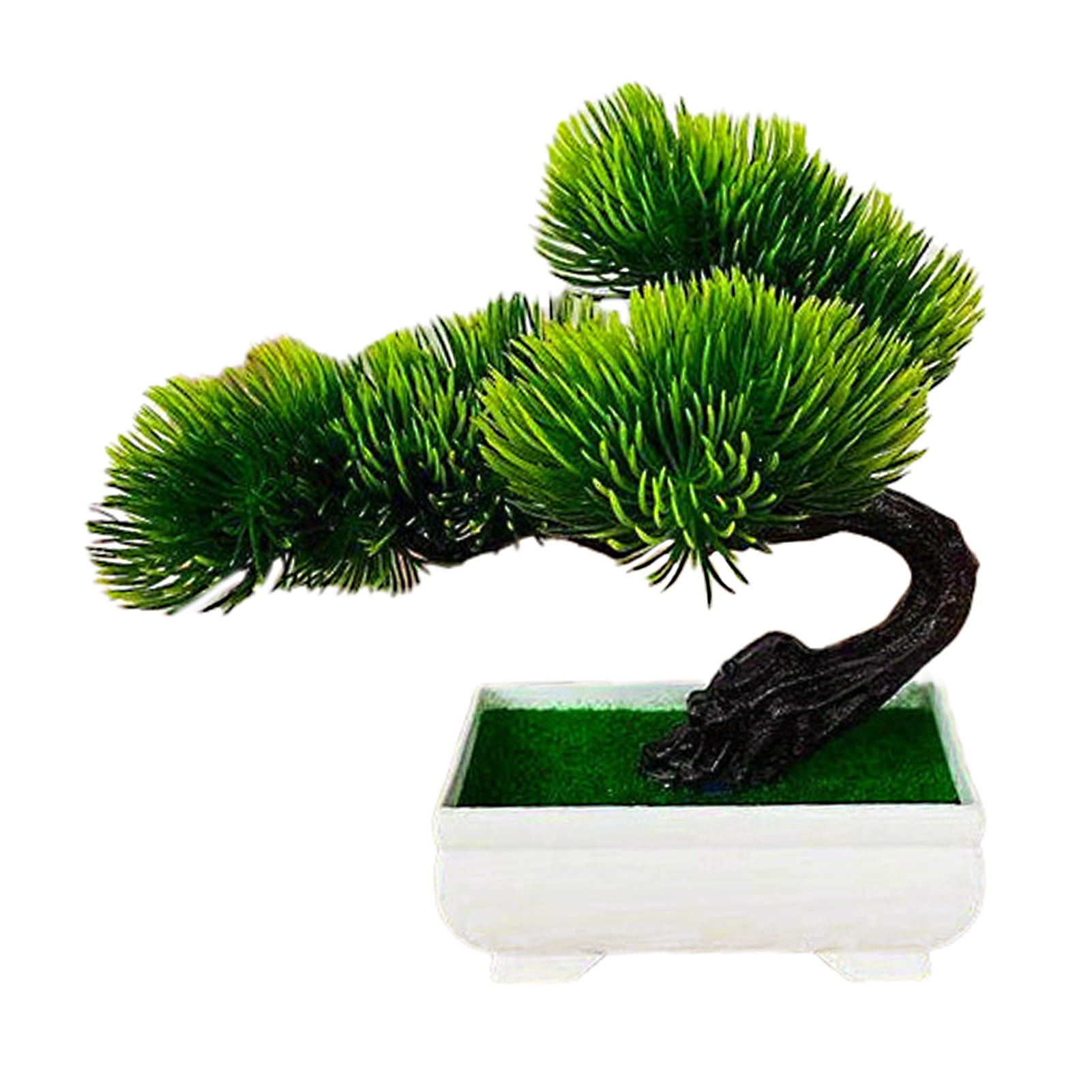 Visland Artificial Bonsai Tree in Pot Faux Potted Pine Plants Plastic ...