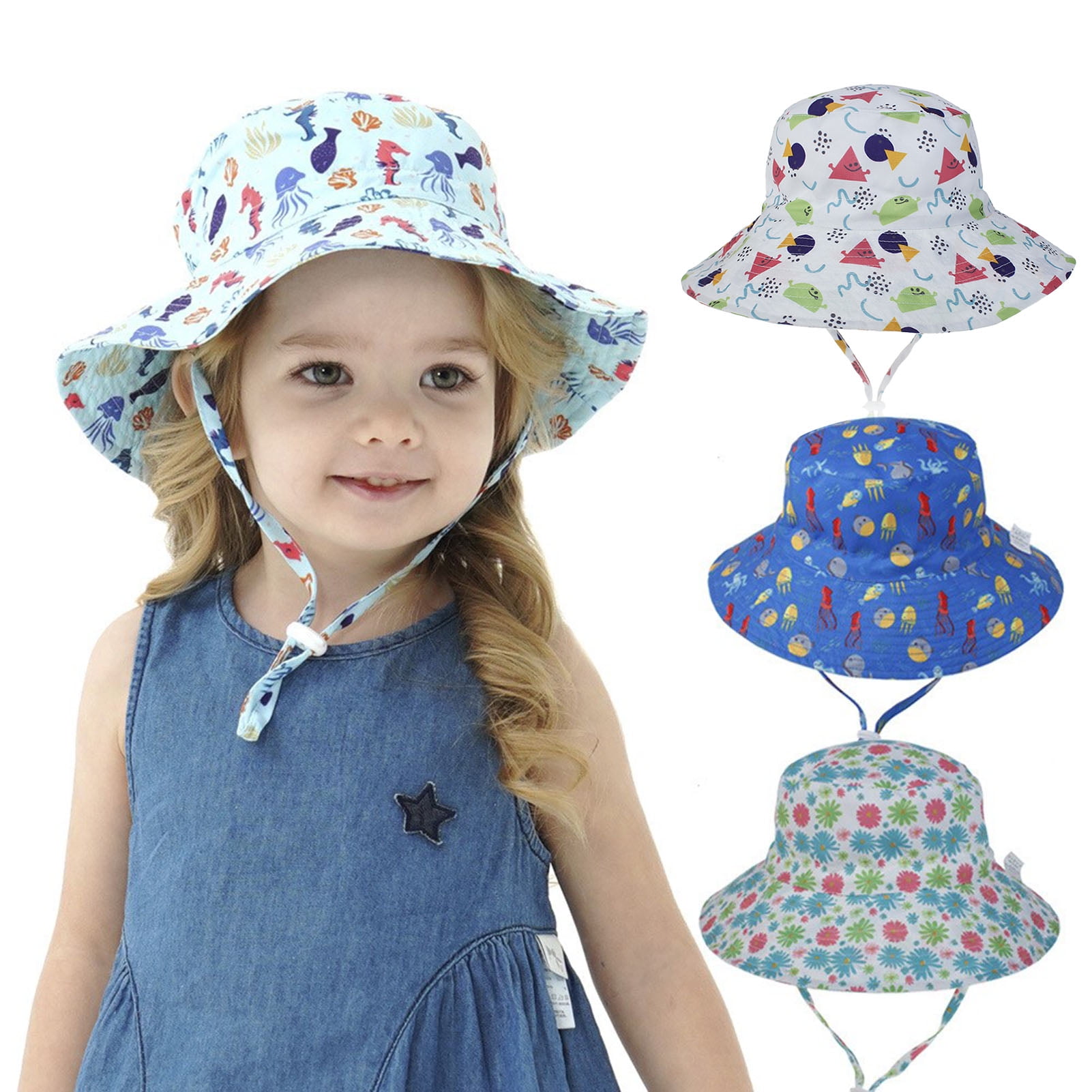 Visland Baby Sun Hat Toddler Sun Hat Kids Breathable Bucket Sun ...