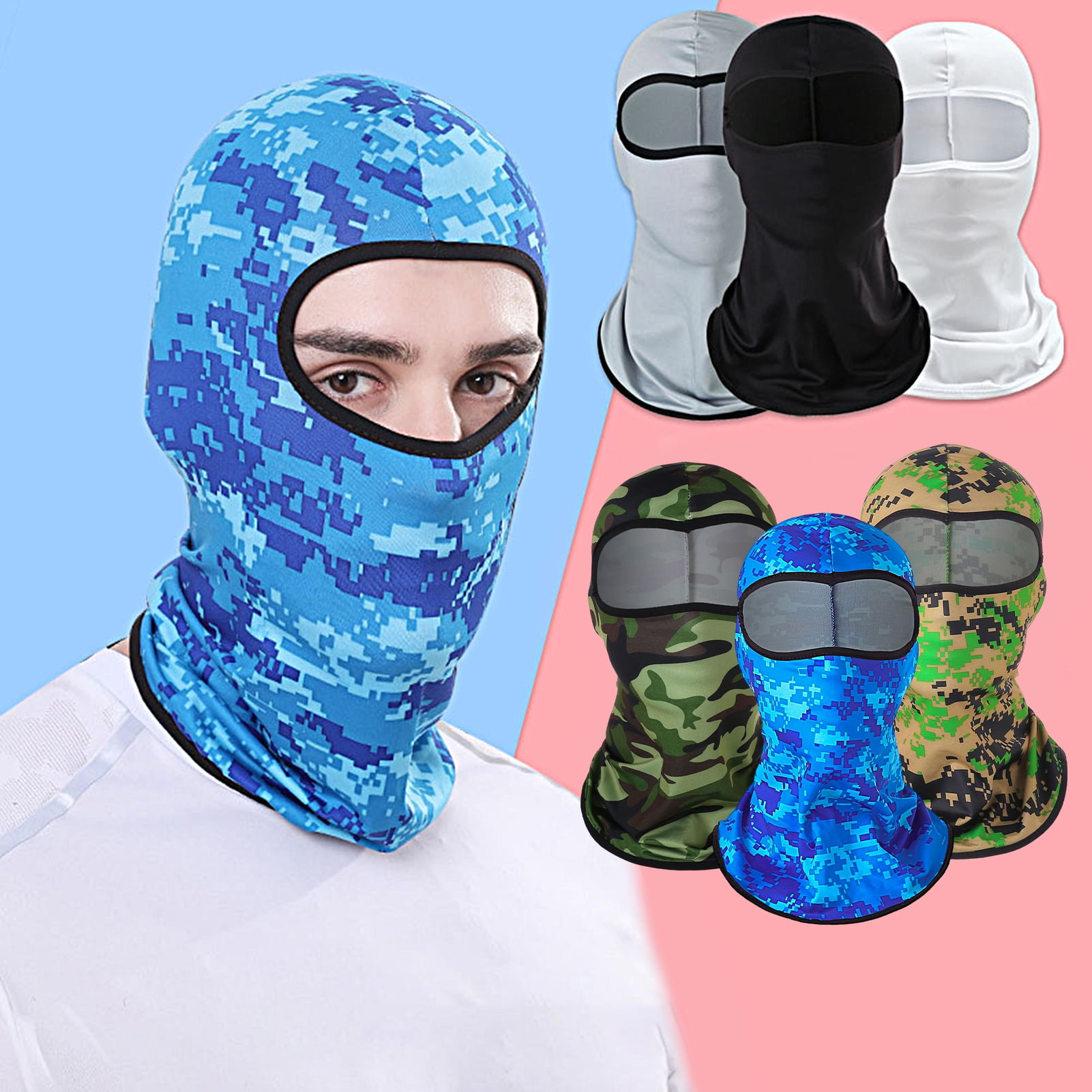 Visland Balaclava Face Mask for Men Women, Full Face Ski Mask Hood ...