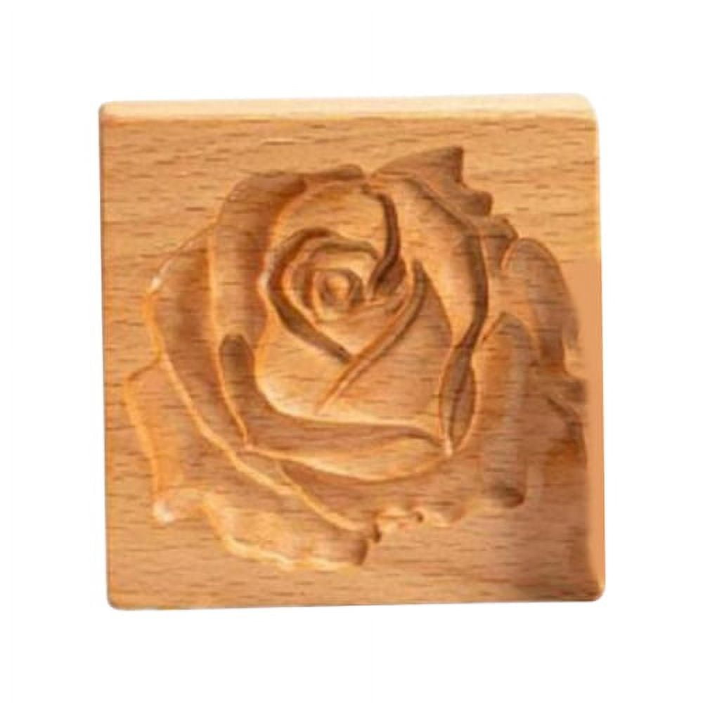 Visland Beech Provance Rose Mold,Easy Release Wooden Cookie Biscuit ...