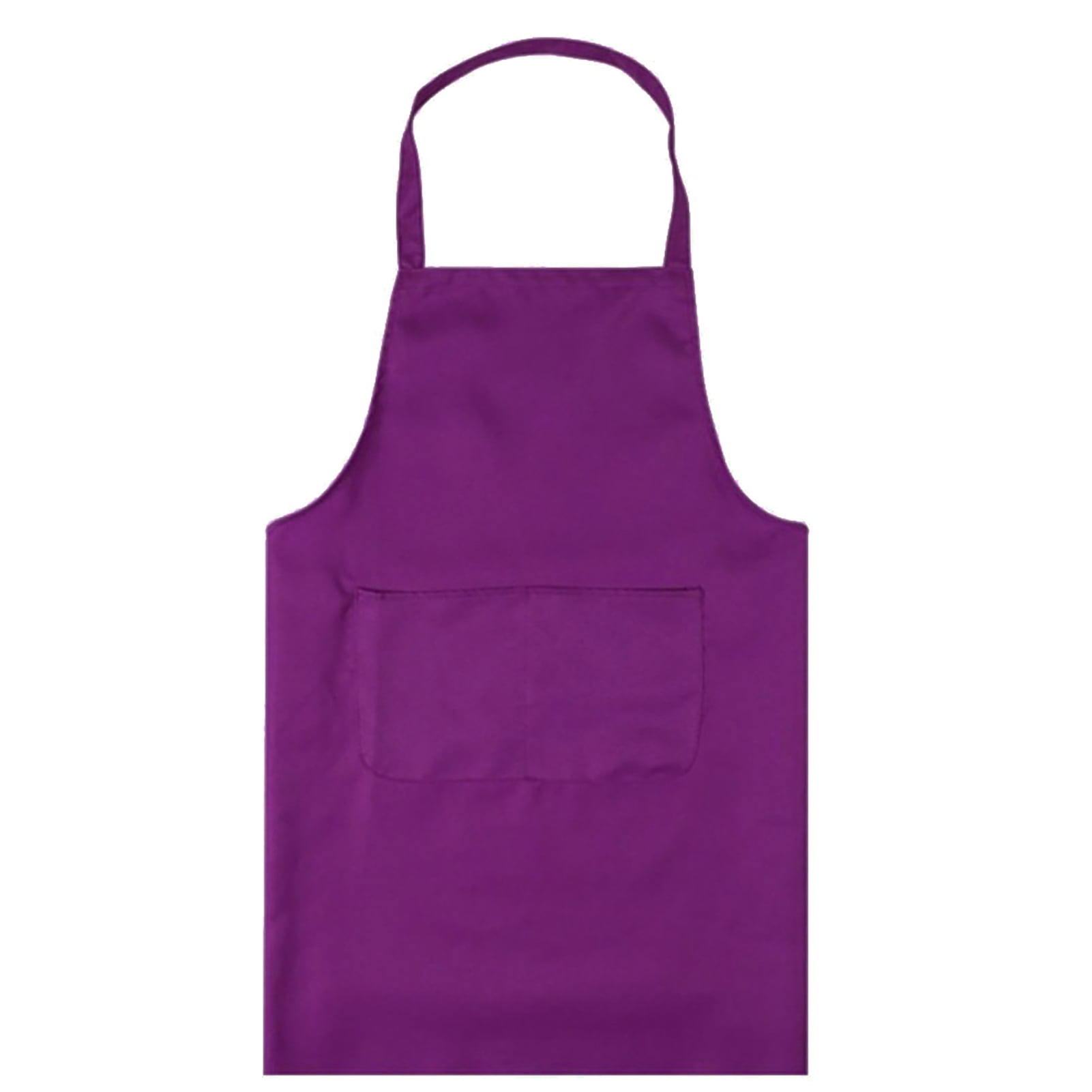 Visland Bib Apron Waterdrop Resistant with Pocket Cooking Kitchen ...