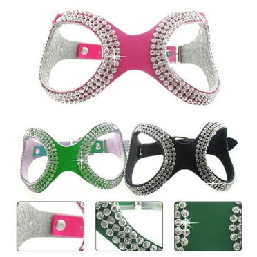 Pet Artist Bling Rhinestones Dog Harness Soft Suede Leather Crystal ...