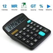 Calculator, BESTWYA Dual Power Handheld Desk Calculator with 12 Digit Large LCD Display Big ...