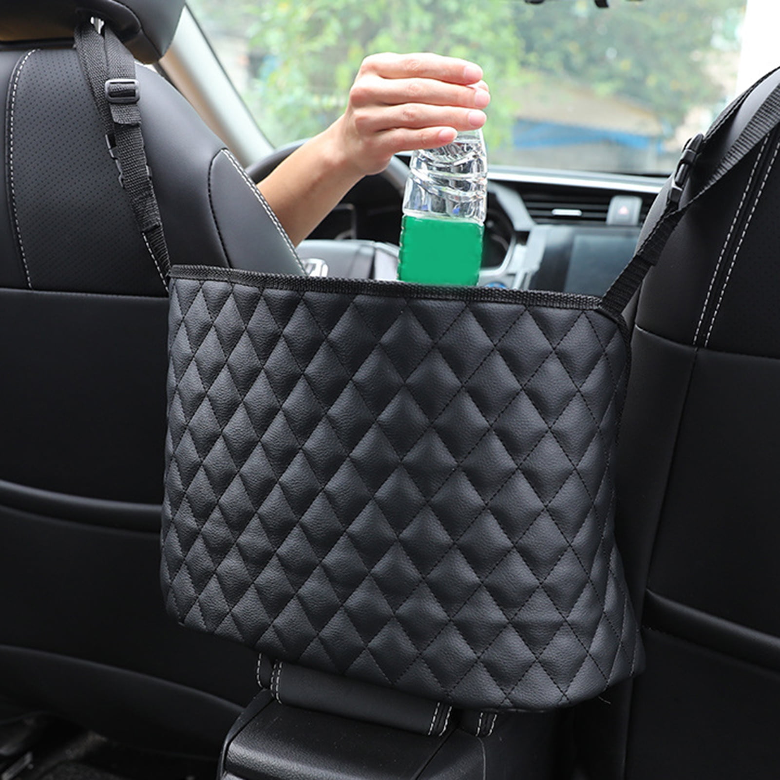 Visland Car Handbag Holder Leather Car Organizers and Storage, Large ...