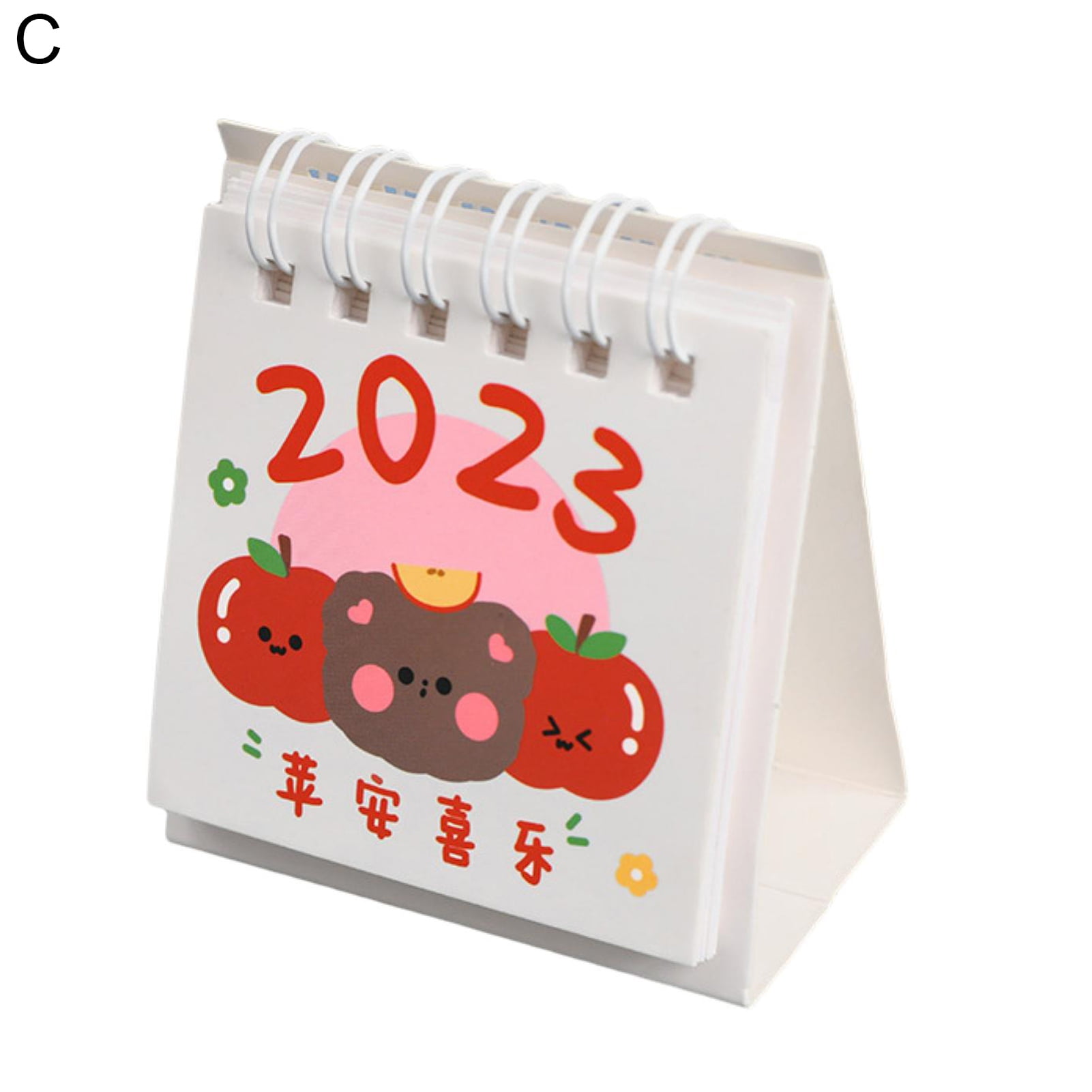 Visland Cartoon Desk Calendar Smooth Page Turning Fruit Pattern 2023 ...