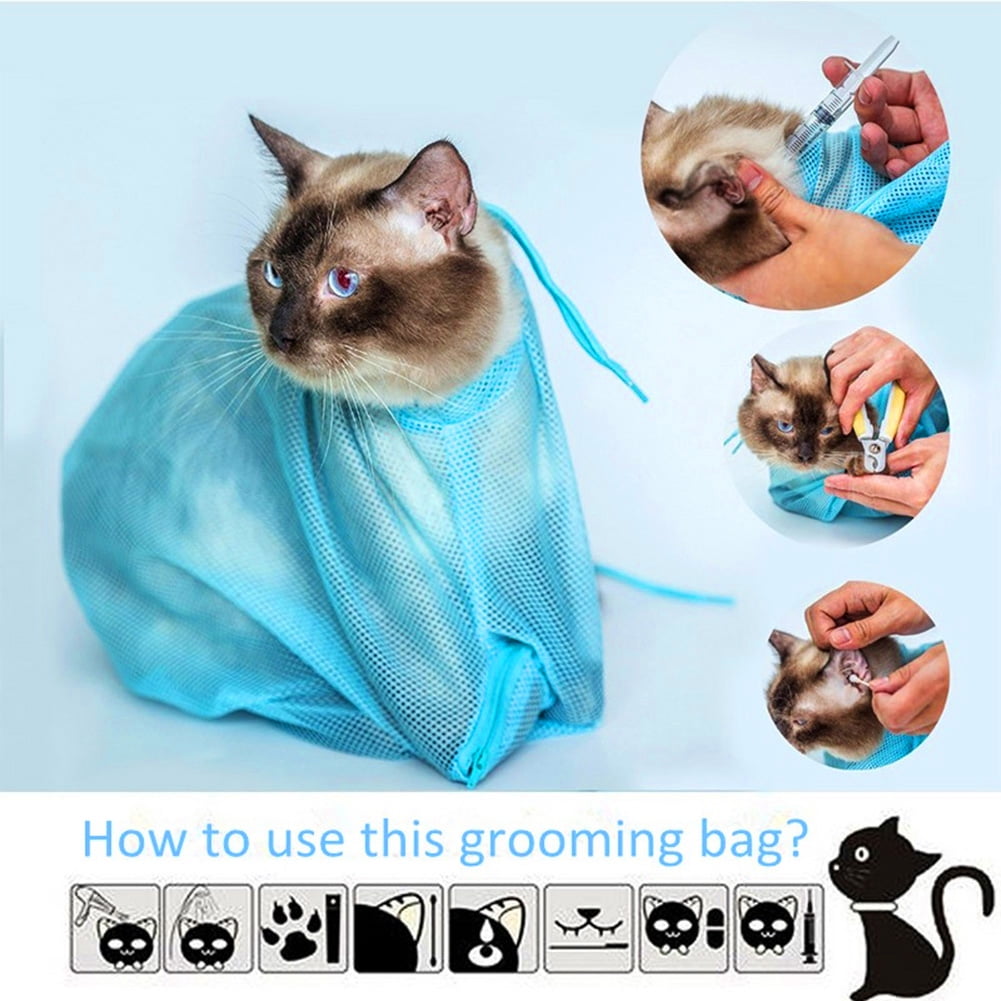 Visland Cat Shower Net Bag Adjustable Multifunctional Breathable Anti ...