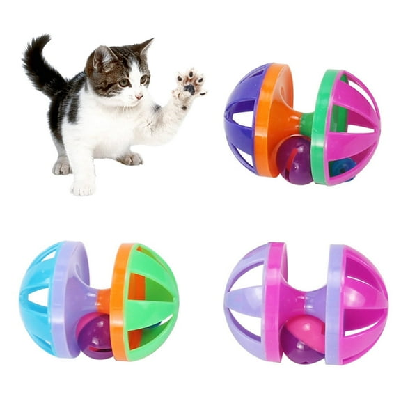 Pets First Interactive Large Cat Ball with Bell Toy for Extra Fun ...