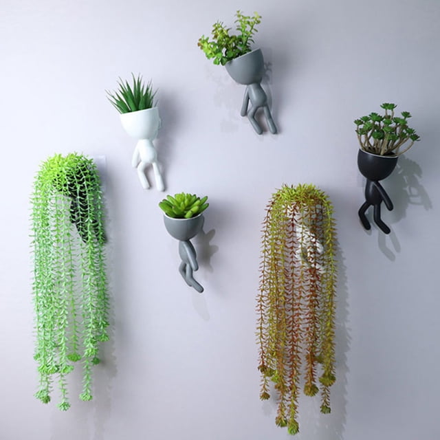 Visland Ceramic Wall Plant Pots Hanging Planter Succulent Plant Pots ...