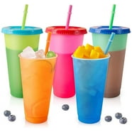 Casewin Clear Insulated Tumblers, Plastic Tumbler Cups, Double Wall ...