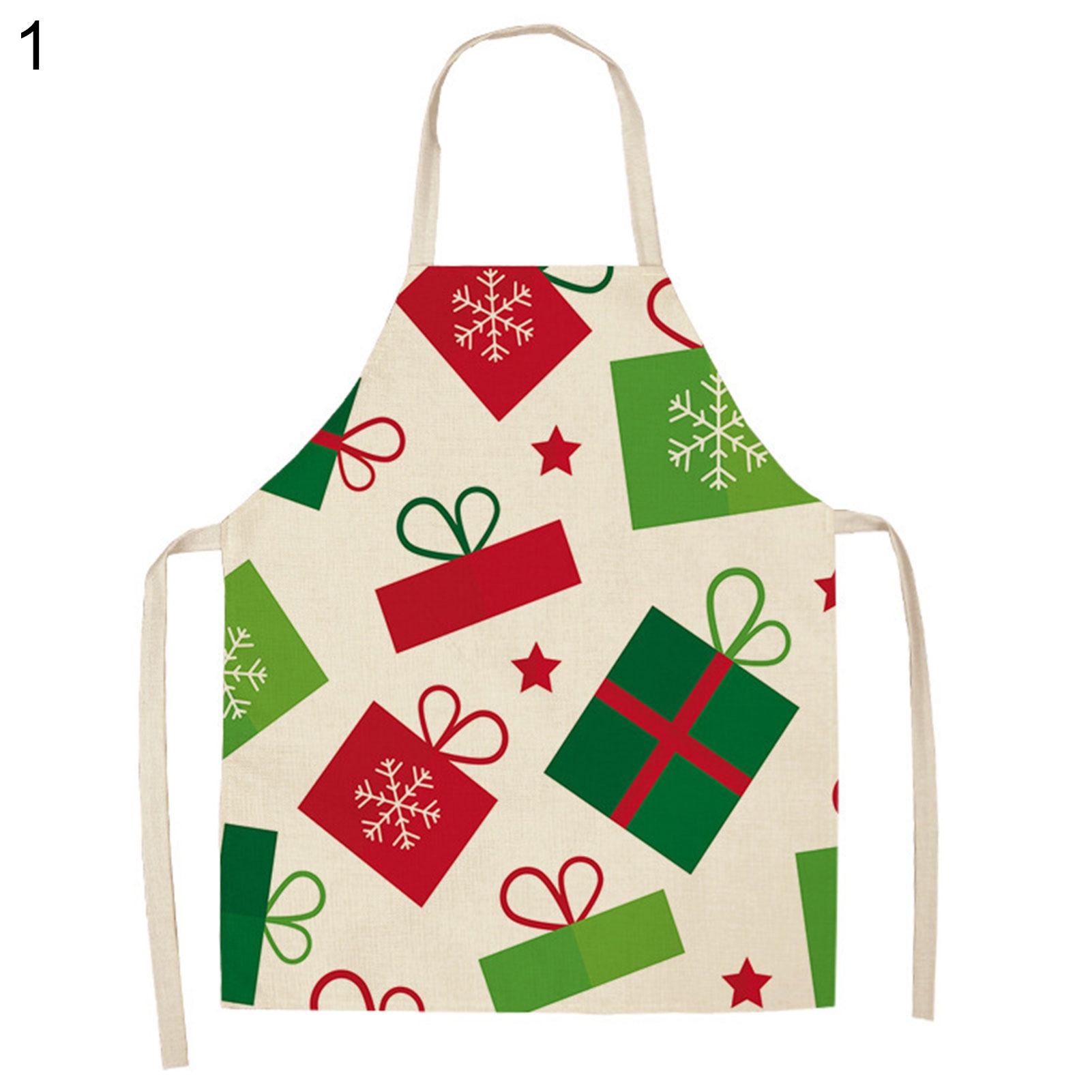 Visland Chistmas Apron, Holiday Kitchen Apron Christmas Santa Claus/Elk ...