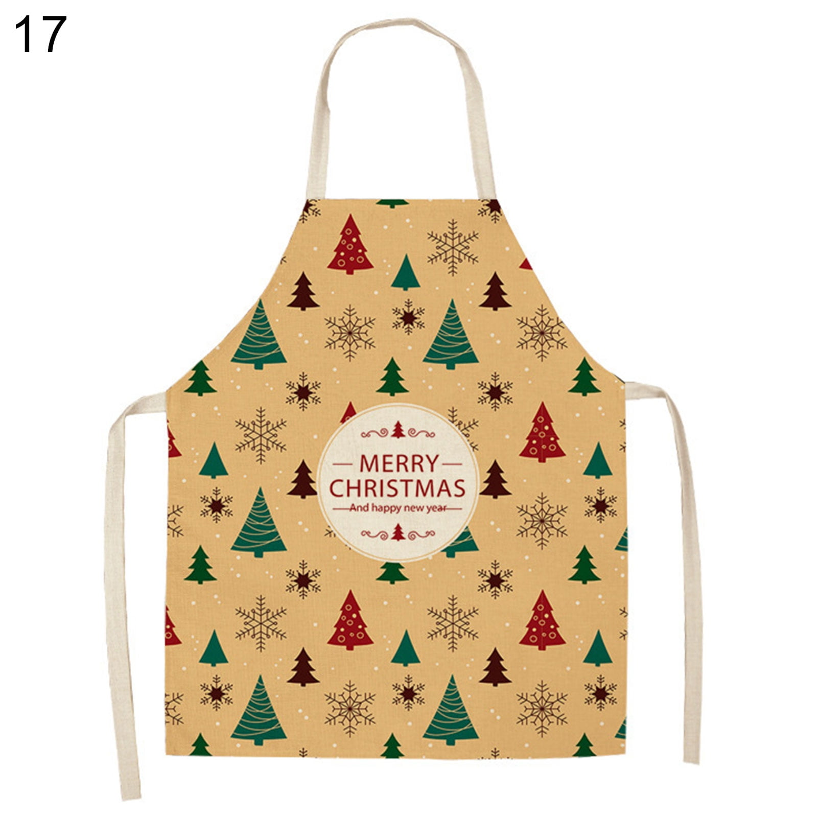 Visland Chistmas Apron, Holiday Kitchen Apron Christmas Santa Claus/Elk ...