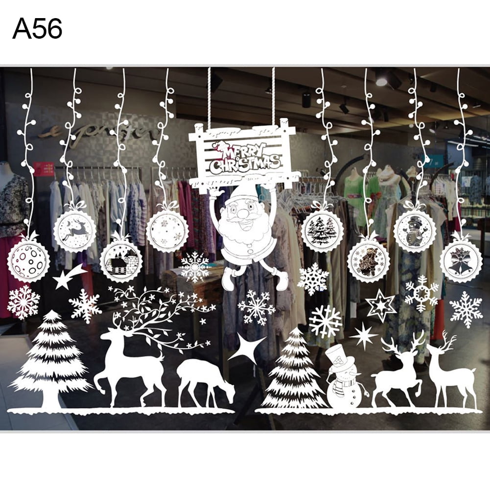 Visland Christmas Window Clings Snowflake Window Decals Christmas ...