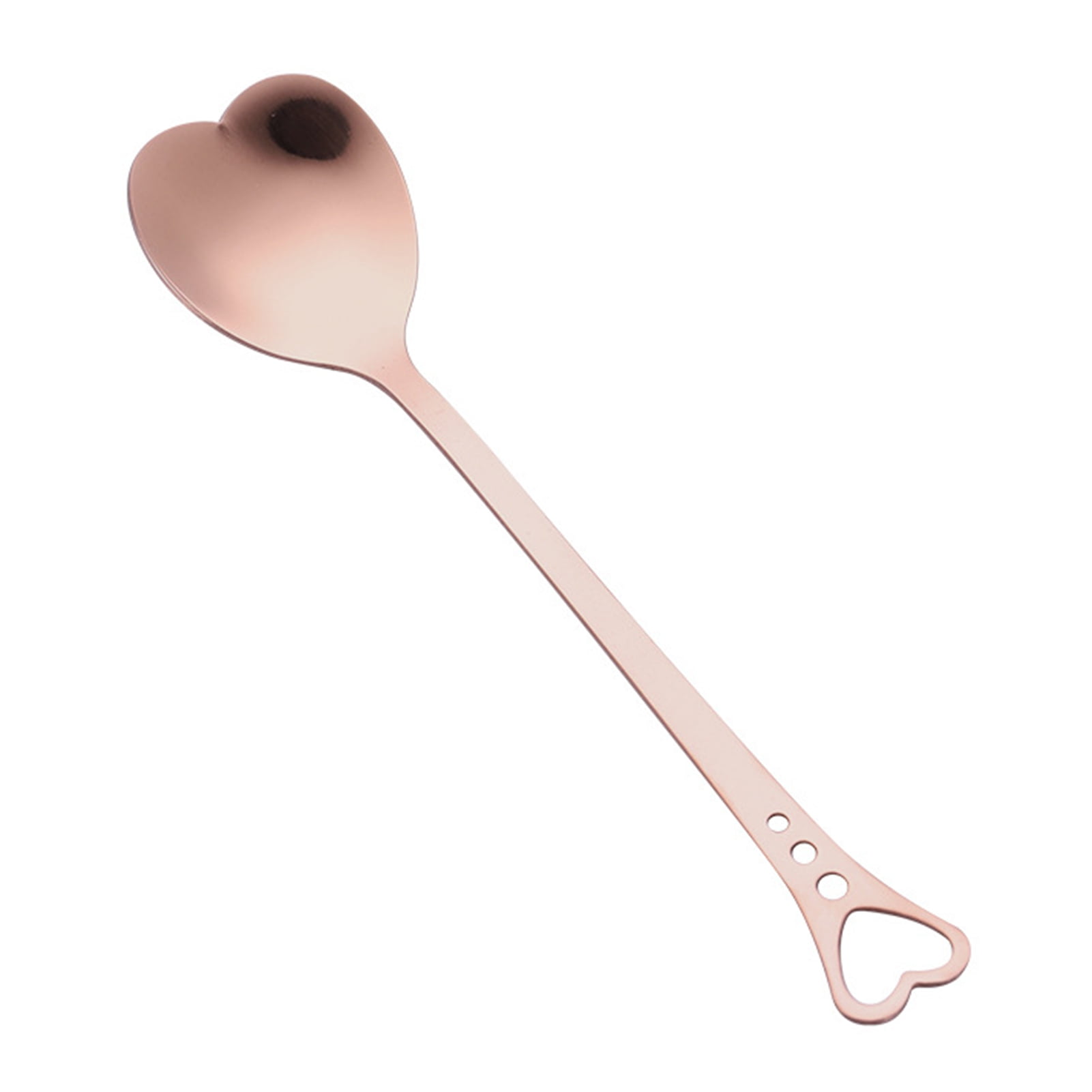 Visland Coffee Spoon Heart-shaped Rust-proof Rainbow Gradient Color ...