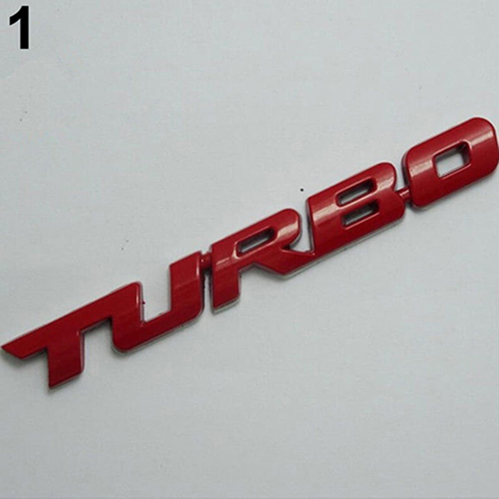 Visland Cool 3D Alloy Metal Letter Turbo Car Motorcycle Emblem Badge ...