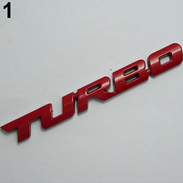 Visland Cool 3D Alloy Metal Letter Turbo Car Motorcycle Emblem Badge ...