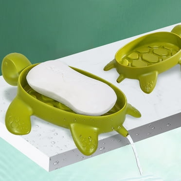 RKZDSR Ceramic Soap Box Cute Soap Box Rack Bathroom Water Soap Dish Holder,Easy To Clean Keeps ...