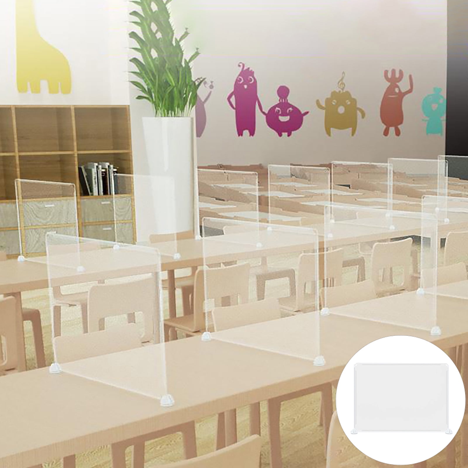 Visland Desk Dividers Office Partitions - Clear Acrylic Plexiglass ...