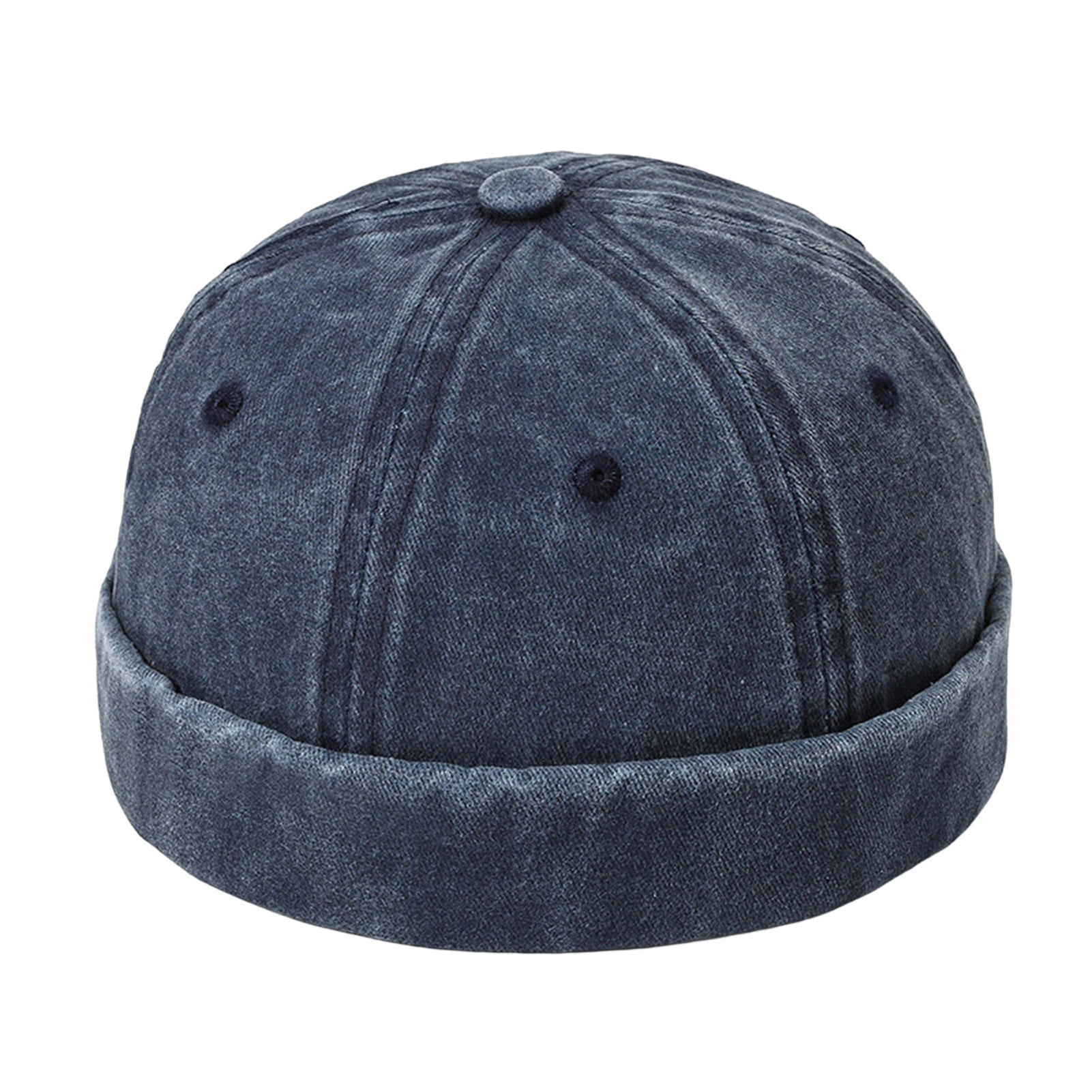 Visland Docker Hat Solid Color Adjustable Breathable Brimless ...