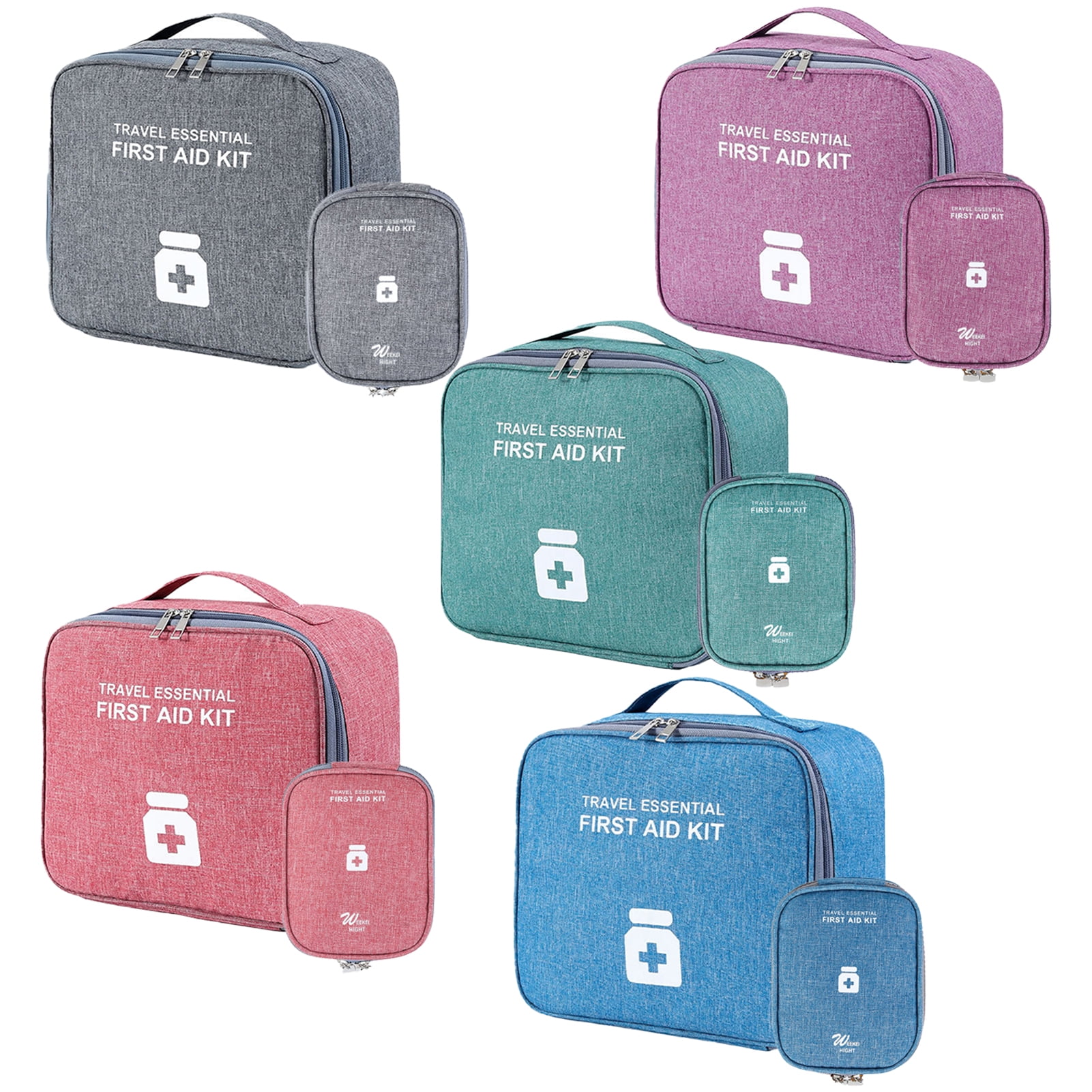 Visland First Aid Bag First Aid Kit Empty Medical Storage Bag Red ...