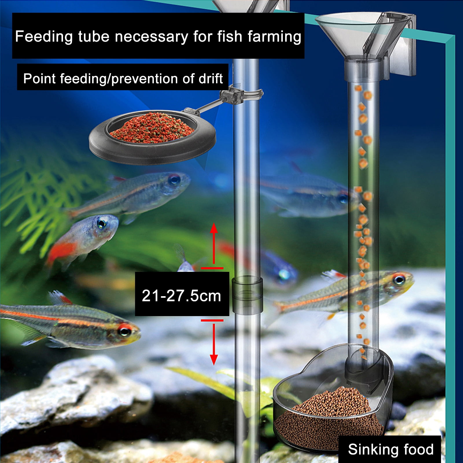 Visland Fish Feeding Ring Large Capacity Wide Opening Hook Type Funnel ...