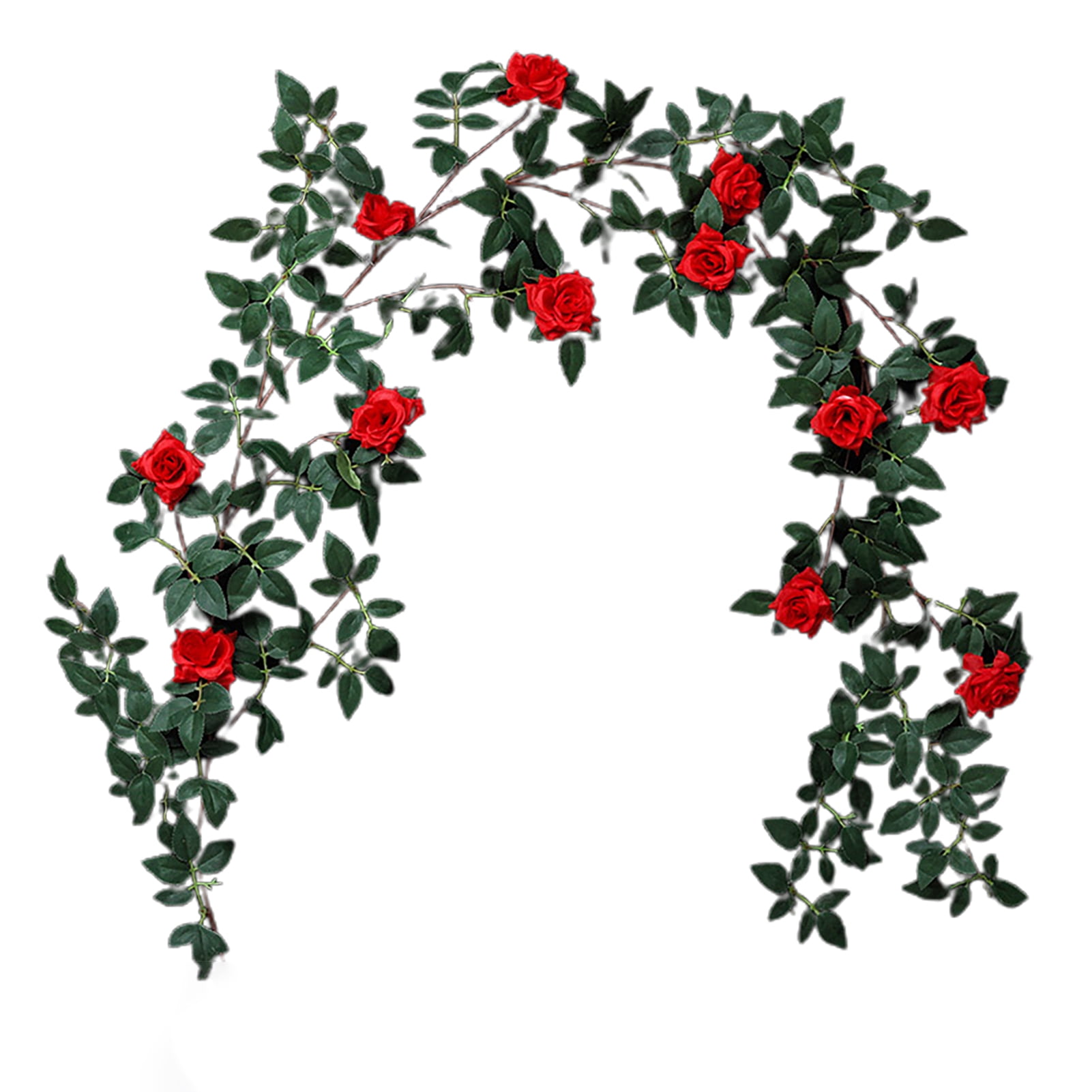 Visland Flower Garland Fake Rose Vine Artificial Flowers Hanging Rose ...