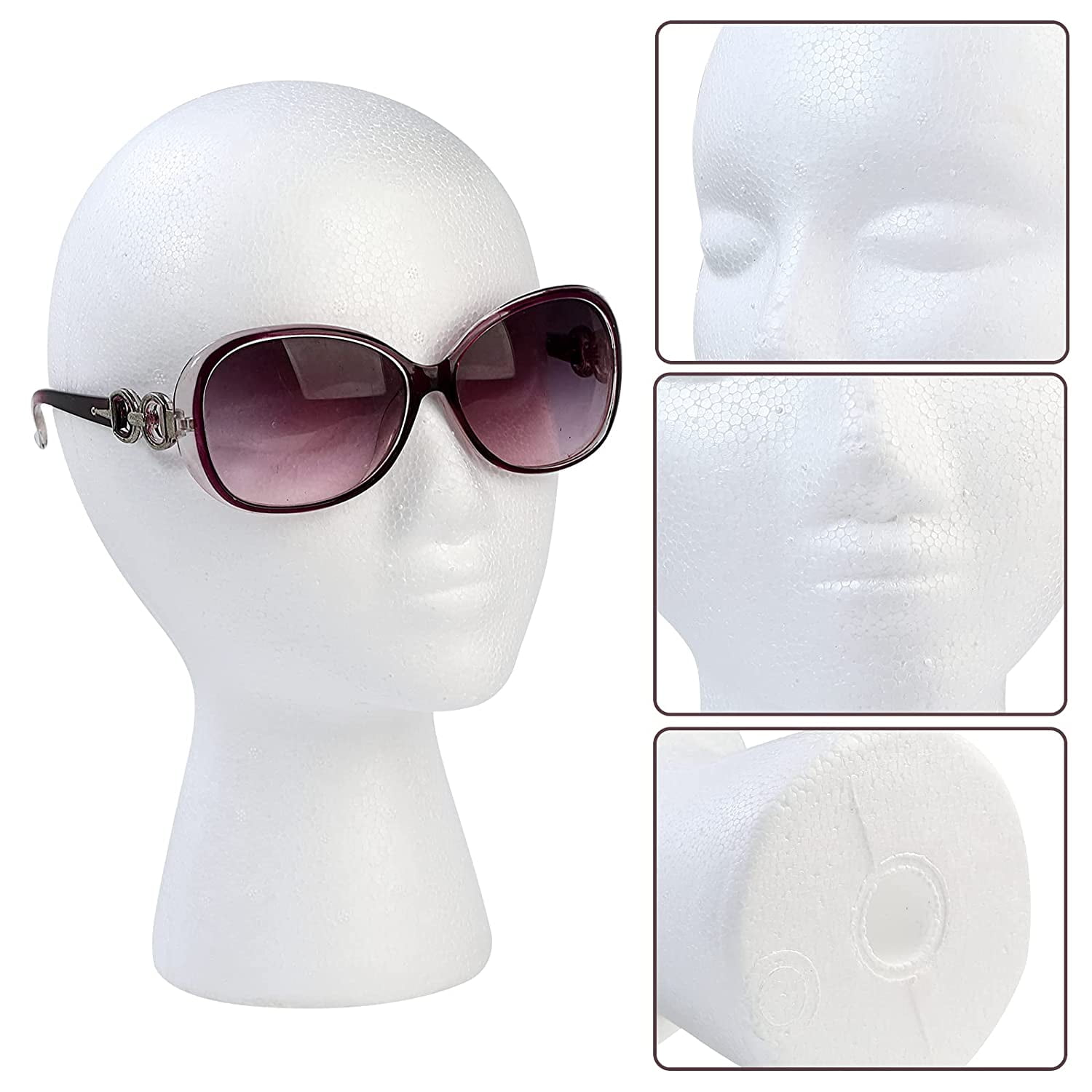 Visland Foam Wig Head Female Mannequin Hairpieces Stand Holder ...