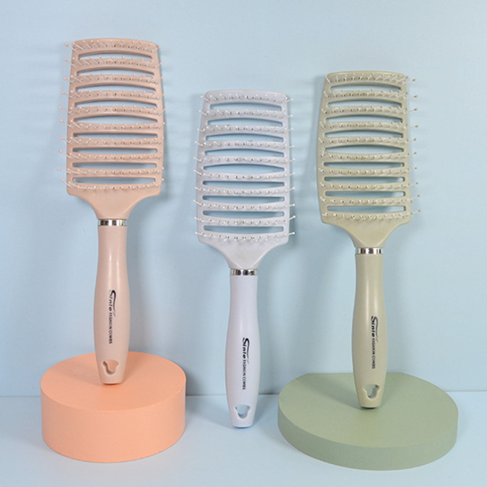 Visland Hair Comb Bent Portable Reused Arc Shape Macaron Color ...