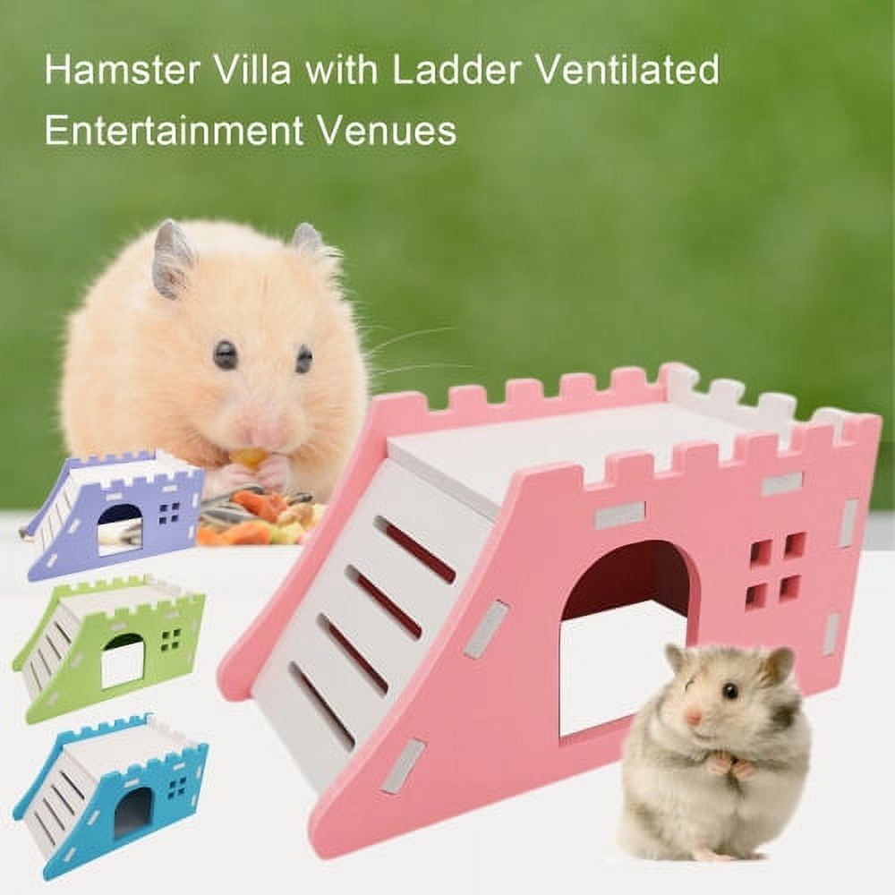 Visland Hamster House, Durable Stable PVC Slide Ladder Design Hideout ...