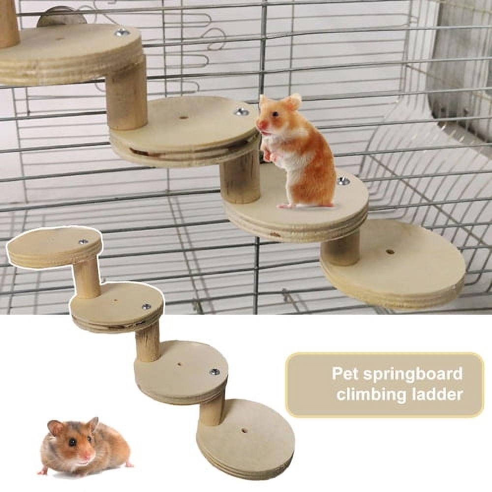 Visland High Stability Detachable Natural Wooden Hamster Chew Toys ...