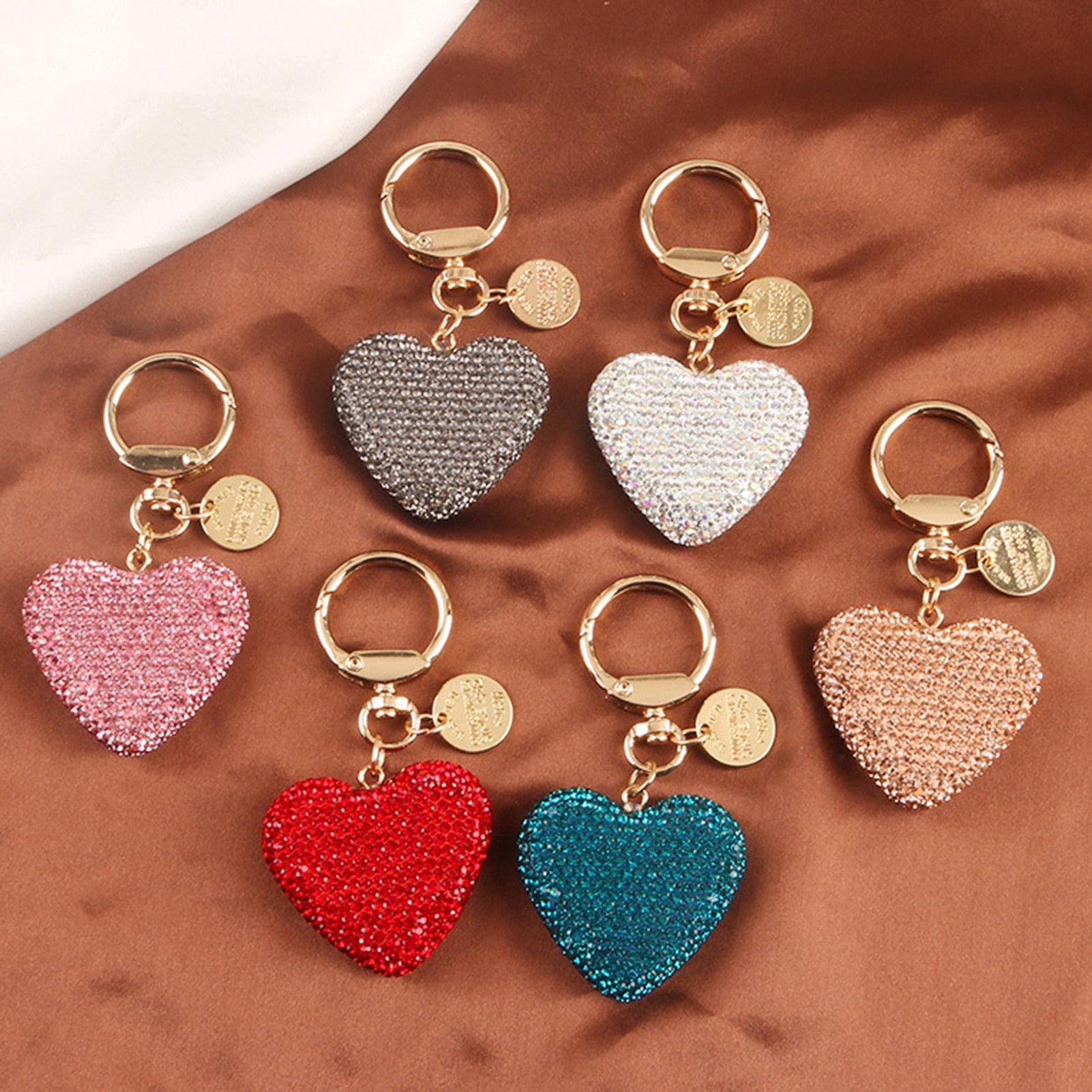 Visland Key Chain Shiny Full Rhinestone Sparkling Multi-purpose ...