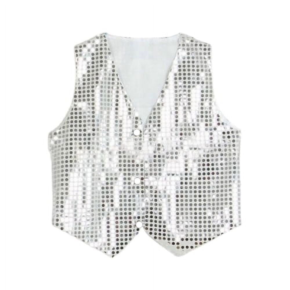 Visland Kids Costume Vest, Fashion Shiny Glitter Sequin Sleeveless V ...
