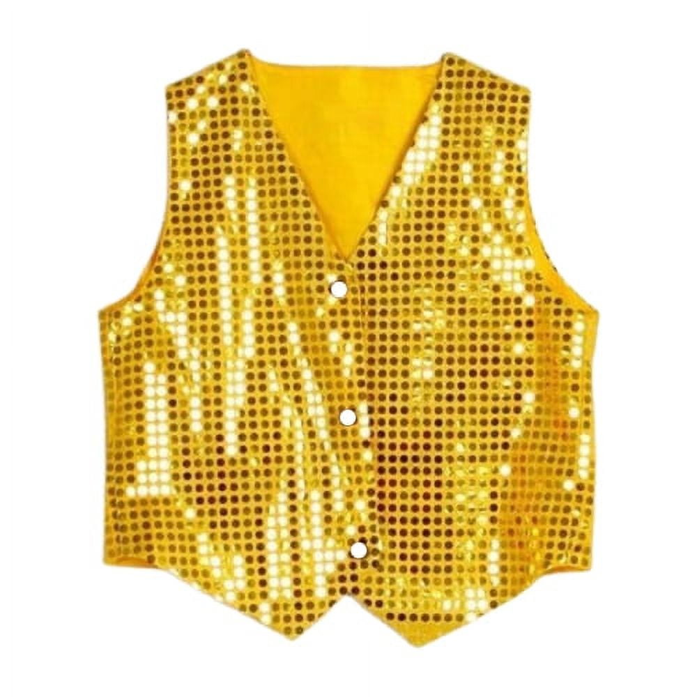 Visland Kids Costume Vest, Fashion Shiny Glitter Sequin Sleeveless V ...