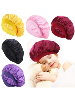 Womens Soft Pure Satin Silk Sleeping Caps Night Sleep Hats Hair Scarves ...