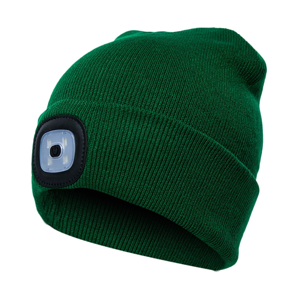 Visland LED Beanie Hat with Light, Unisex Hands Free LED Headlamp Cap ...