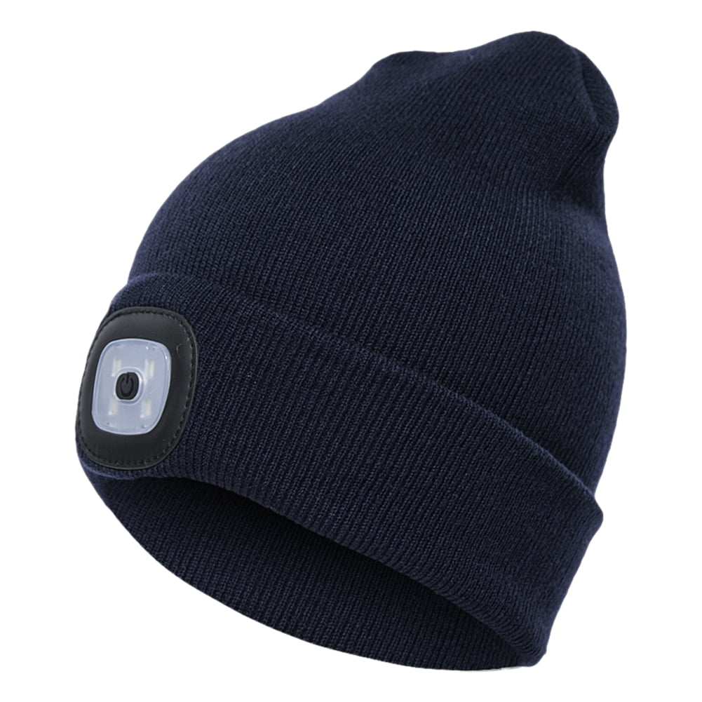 Visland LED Beanie Hat with Light, Unisex Hands Free LED Headlamp Cap ...