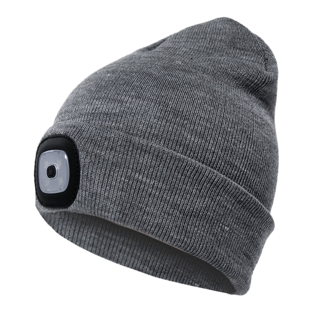 Visland LED Beanie Hat with Light, Unisex Hands Free LED Headlamp Cap ...