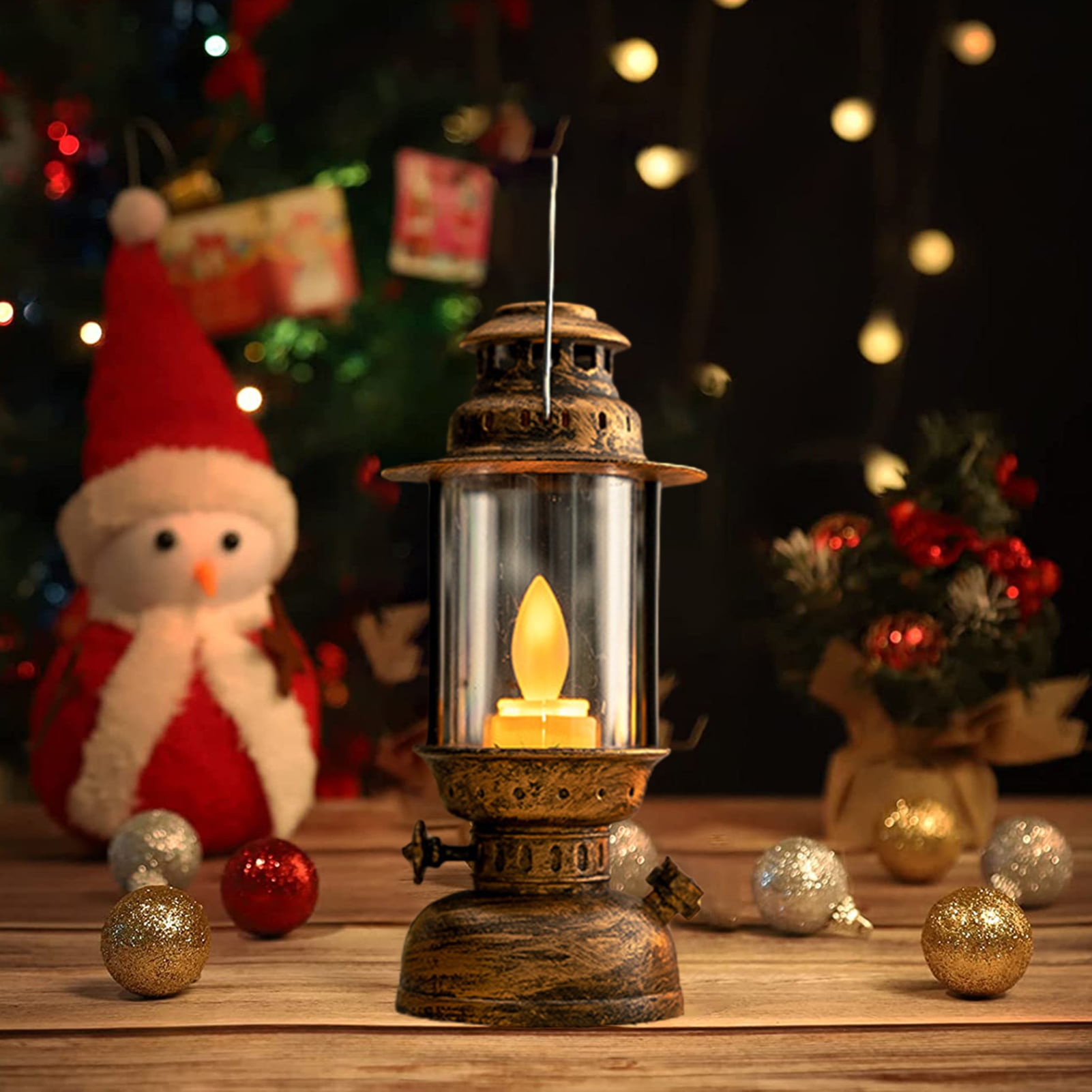 Visland LED Lamp Retro Style Hanging Loop Design Decorative Plastic ...