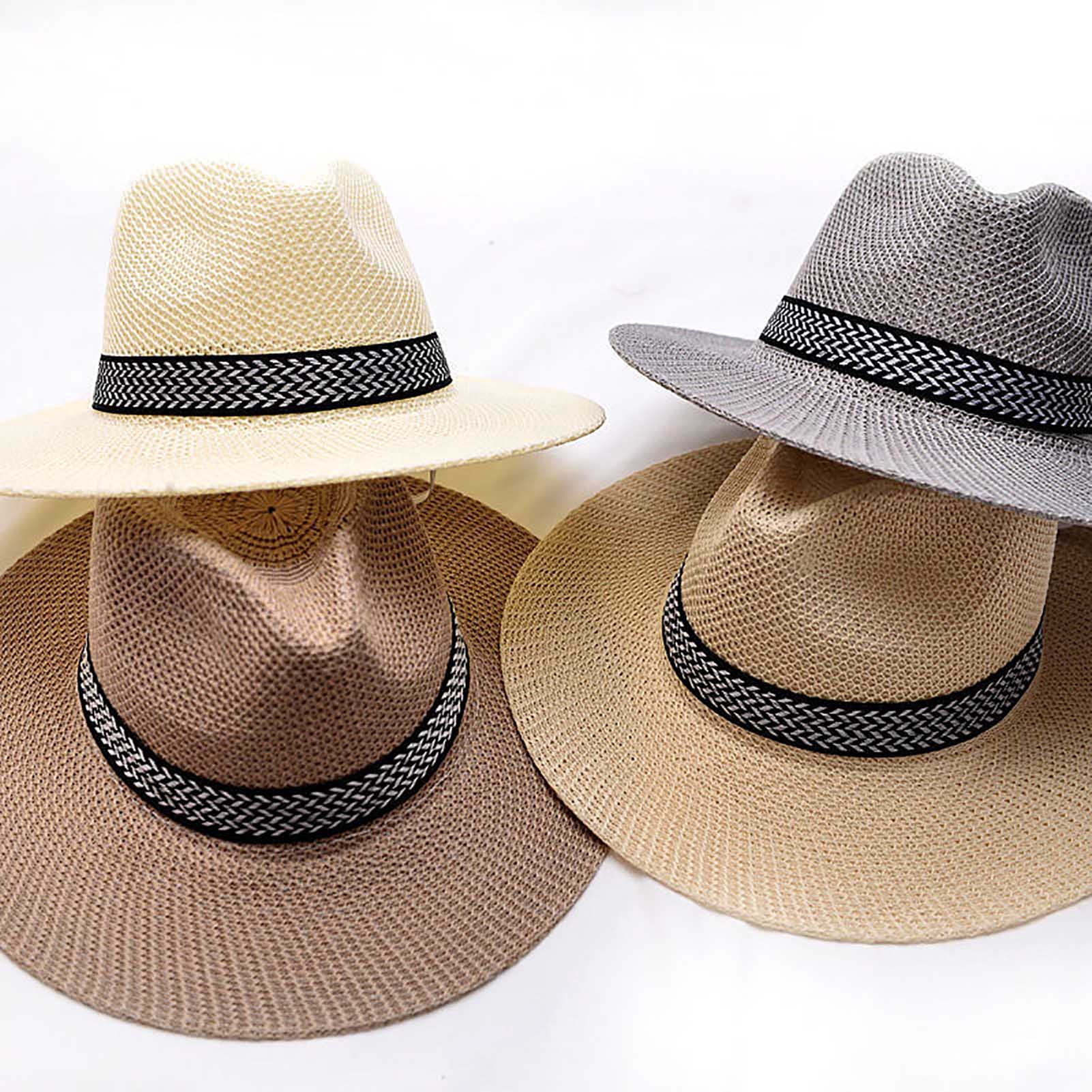 Visland Men Sun Hat Wide Brim Sunscreen Washable Friendly to Skin Beach ...