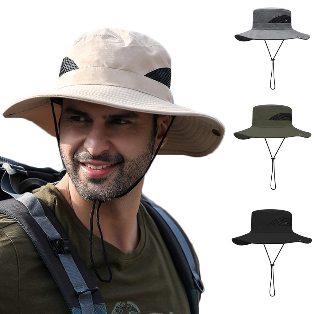 Visland Men Wide Brim Sun Hat Waterproof UV Breathable Shading ...