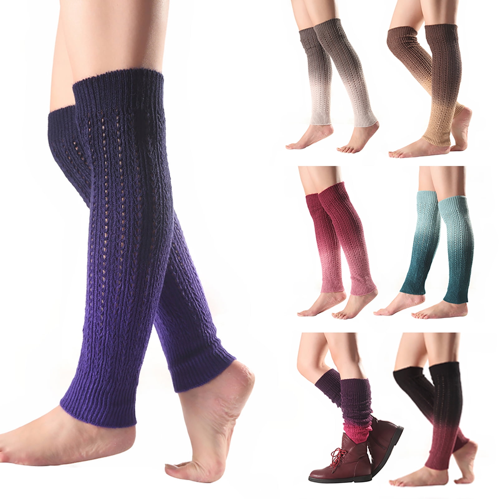 Visland Men Women Leg Warmers, Soft Skin-friendly Knitted Winter Warm ...