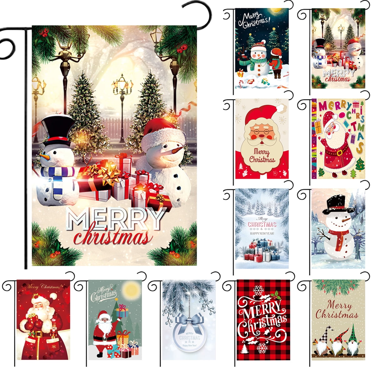 Visland Merry Christmas Garden Flag 12x18 Inch Vertical, Winter ...