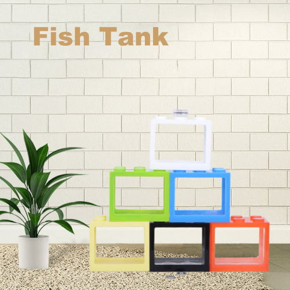 Visland Mini Fish Tank, Desktop Micro-Landscape Fish Tank , Building ...