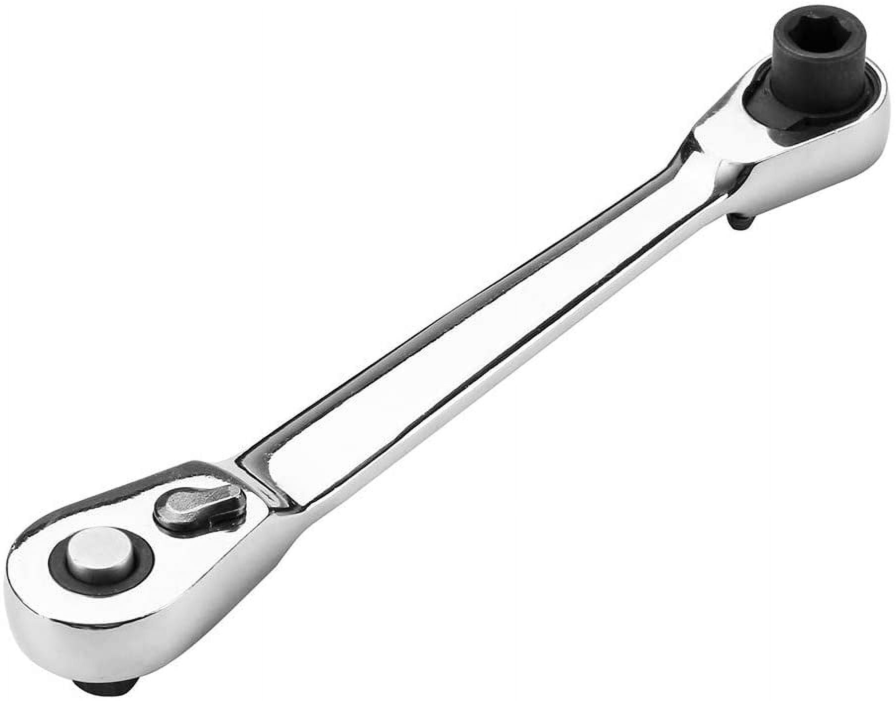 Visland Mini Ratchet Wrench 1/4 Inch Drive Socket and Screwdriver Bit ...